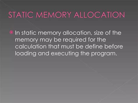 Memory Allocation 4 Ppt