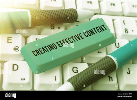 Hand Writing Sign Creating Effective Content Concept Meaning Valuable