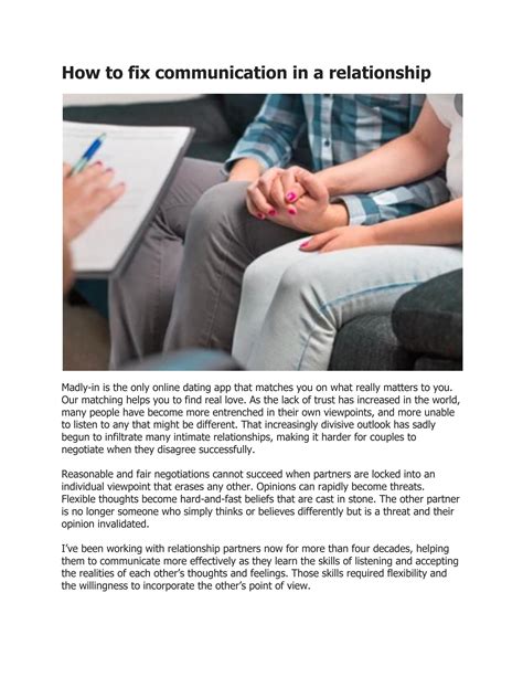 How To Fix Communication In A Relationship By Madlyin Issuu
