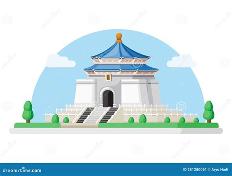 Chiang Kai Shek Memorial Hall Building Landmark From Taiwan Asia Flat