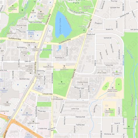 Port Coquitlam Modern Atlas Vector Map 110k Boundless Maps