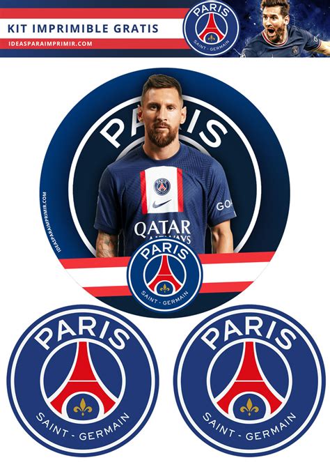 Psg Messi Descargar Kit Cumpleanios Psg Messi Adorno De Tortapdf