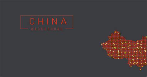 하프 톤 도트 패턴 플래그 색상으로 만든 중국 국가지도 Backgraund 검은 색 배경에 격리 된 벡터 그림 베이징에 대한 스톡 벡터 아트 및 기타 이미지 Istock