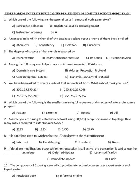 2015 model exam pdf computer network databases