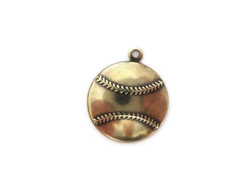 Brass Baseball Softball Charm 4 Pieces Made In The Usa Etsy