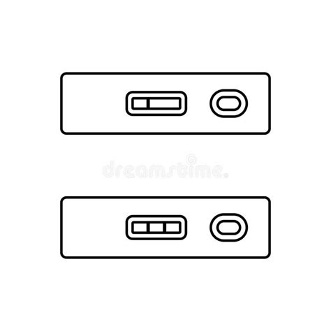 Pregnancy Test Outline Icon Illustration On White Background Stock