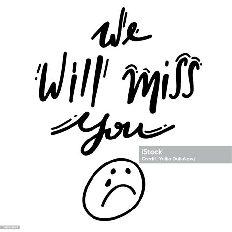 우리는 당신을 그리워 할 것입니다 벡터 레터링 블랙 화이트 컴퓨터 글자에 대한 스톡 벡터 아트 및 기타 이미지 컴퓨터 글자 감정 개념 Istock