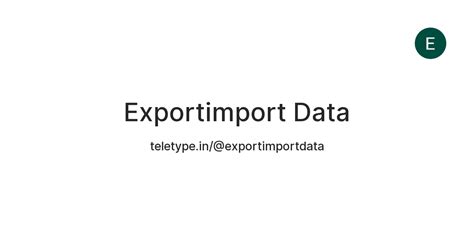 Exportimport Data — Teletype