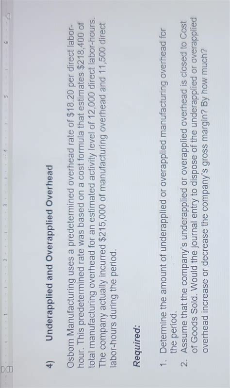 4 Underapplied And Overapplied Overhead Osborn