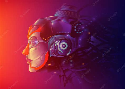 Premium Vector A Futuristic Powerful Female Artificial Intelligence Technology