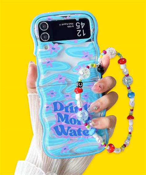 갤럭시 Z플립6 Z플립5 Z플립4 Z플립3 슬림 투명 젤리 실리콘 범퍼 비즈 스트랩 키치한 감성 레터링 제트플립6 제트플립5 제트플립4 제트플립3 지플립5 지플립4 지플립3