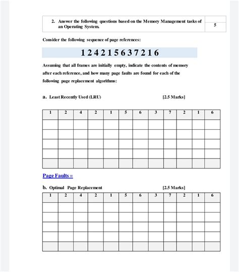 Solved Answer The Following Questions Based On The Memory Chegg