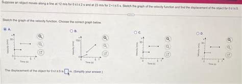 Solved Sketch The Graph Of The Velocity Function Choose The Chegg Com