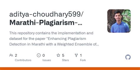 Github Aditya Choudhary599marathi Plagiarism Detection This Repository Contains The
