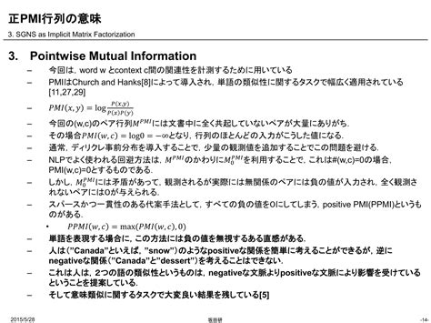Neural Word Embedding As Implicit Matrix Factorization の論文紹介 Ppt