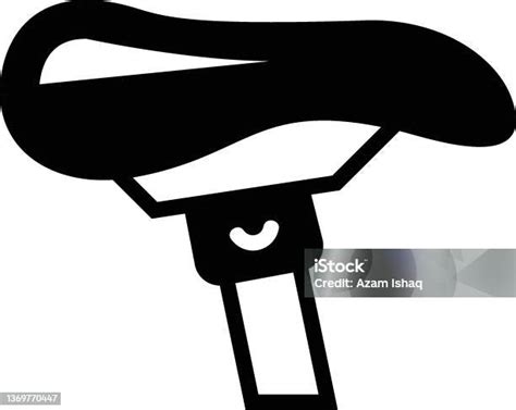 편안한 자전거 안장 또는 좌석 개념 벡터 글리프 아이콘 디자인 사이클링 스포츠 기호 자전거 표지판 자전거 장비 스톡 일러스트 자전거 좌석에 대한 스톡 벡터 아트 및 기타