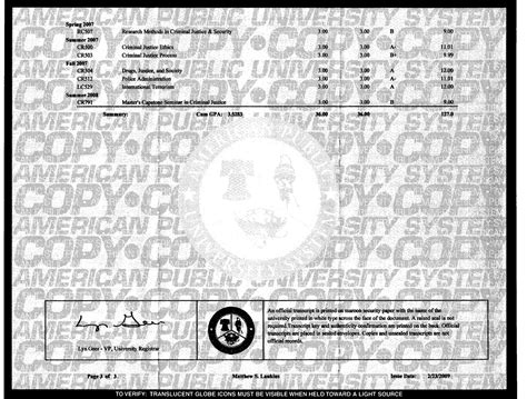 Amu Official Transcript 032209 Pdf