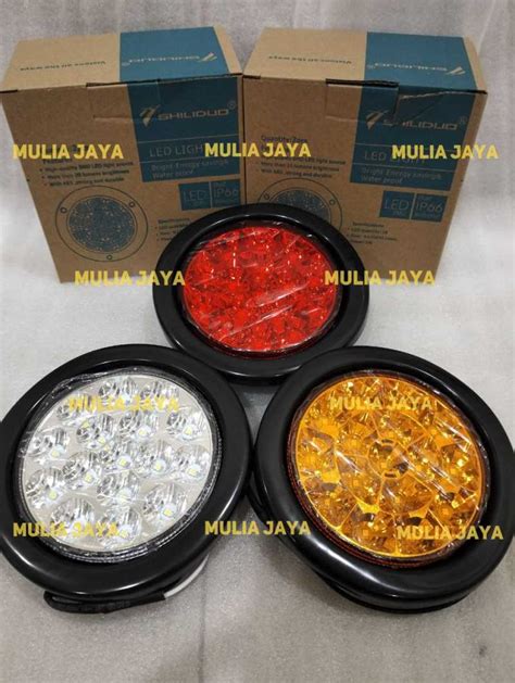 Jual Lampu Stop Led Bulat Truk 24 Volt Stop Lamp Volvo Lampu Rem Bulat Led Original By Shiliduo
