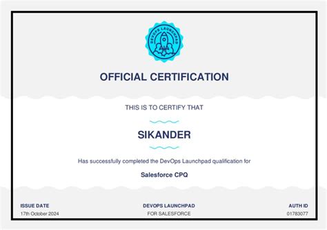 Sikander On Linkedin Salesforcecpq Certification Devopslaunchpad