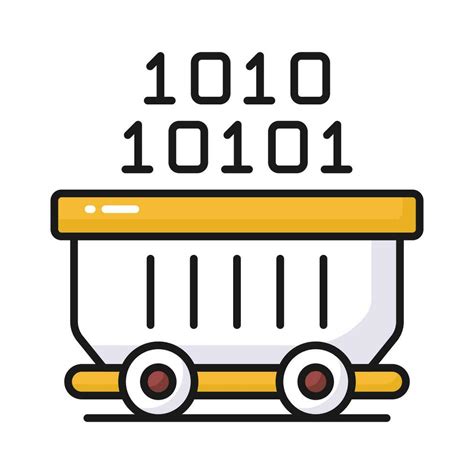 Binary Coding Inside A Wheelbarrow Denoting Concept Icon Of Data Mining