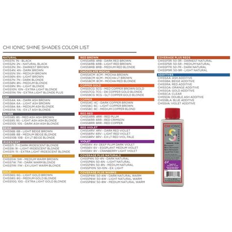 Chi Ionic Shine Liquid Hair Color 11a Extra Light Ash Blonde Plus 3 Fl