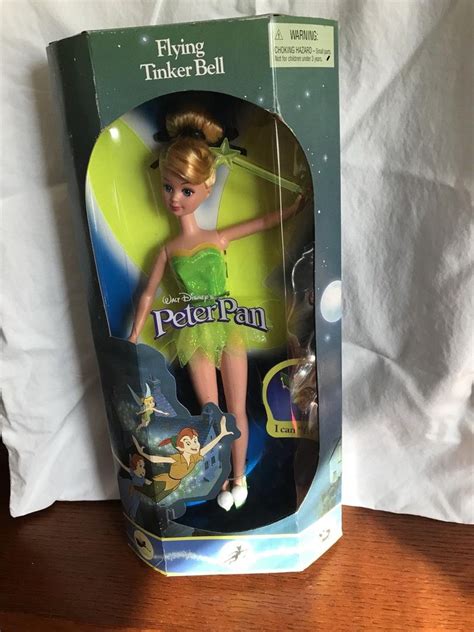 Disneys Peter Pan Flying Tinker Bell Doll Mattel 1997 Disney Toy