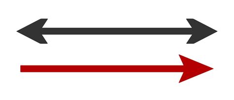 Long Horizontal Arrow Black Red Straight Double Arrow Icon 46430816 Vector Art At Vecteezy