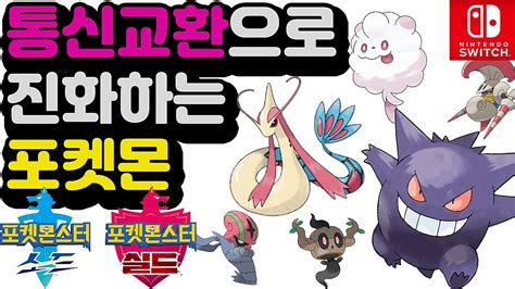 [포켓몬스터 소드·실드] 교환하면 진화하는 통신진화 총 정리 【땀이】 네이버 Tv