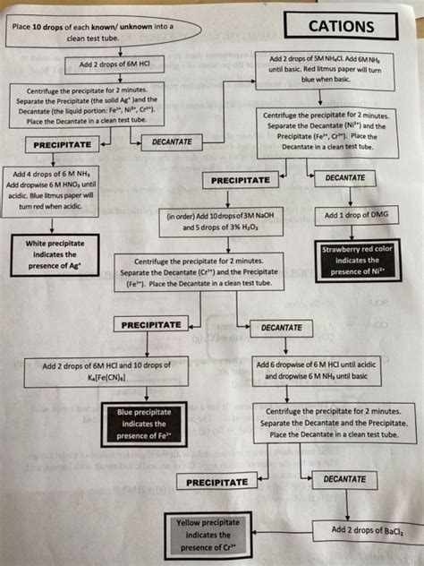Solved PART III CATION UNKNOWN SOLUTION Cation Unknown NS Chegg Com