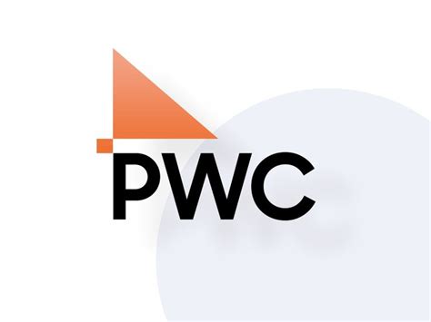 The Pwc Logo Is Shown In Black And Orange On A White Background With An Orange Triangle
