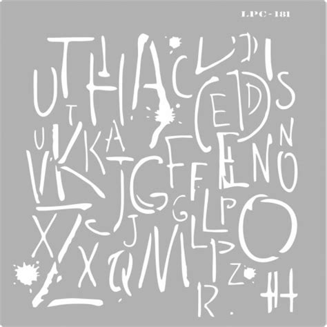 Stencil Letras Mixed 15x15cm Ref 181