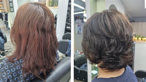 가늘고 숱많은 곱슬머리 뿌리볼륨 코팅아이롱펌 Youtube