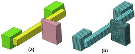 Fe Models Before A And After B Meshing Process Next