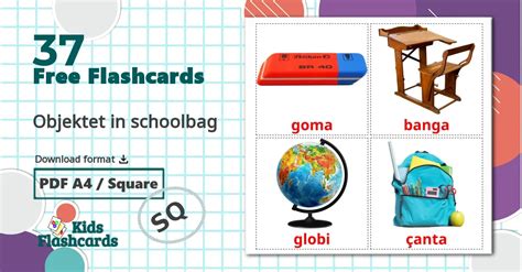 36 Tarjetas De Aprendizaje De Objetos De Clase Gratis En Pdf Imágenes En Inglés