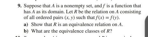 Solved Suppose That A Is A Nonempty Set And F Is A Function Chegg