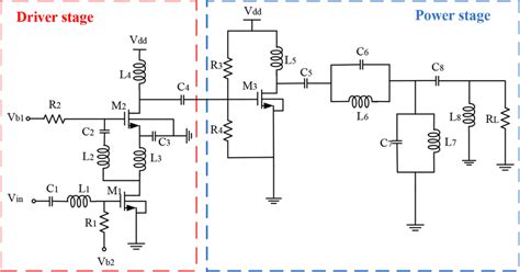 Circuit Schematic Of The Proposed Class F Pa With Two Stages Download