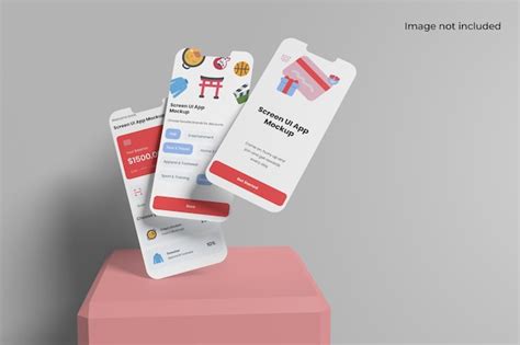 Premium Psd Floating Screen Ui App Mockup