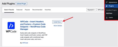 Install WPCode WPCode Library