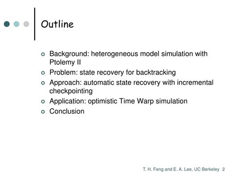 Ppt Incremental Checkpointing With Application To Distributed Discrete Event Simulation