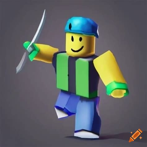 Roblox Noob In Intense Sword Fight On Craiyon