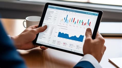 Premium Ai Image Person Touching An Ipad With A Tableau Dashboard Tracking Social Media