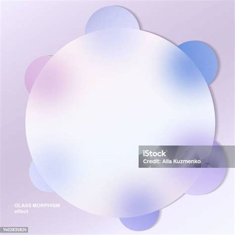 유리 모형성 벡터 효과와 현대적인 배경 투명 유리 카드 디자인 유리 형태 트렌드 스타일 흐리게 그림자와 흰색 원 추상 배너 벡터