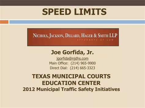 PPT SPEED LIMITS PowerPoint Presentation Free Download ID