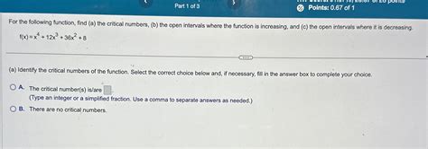 Solved Part 1 ﻿of 3points 067 ﻿of 1for The Following