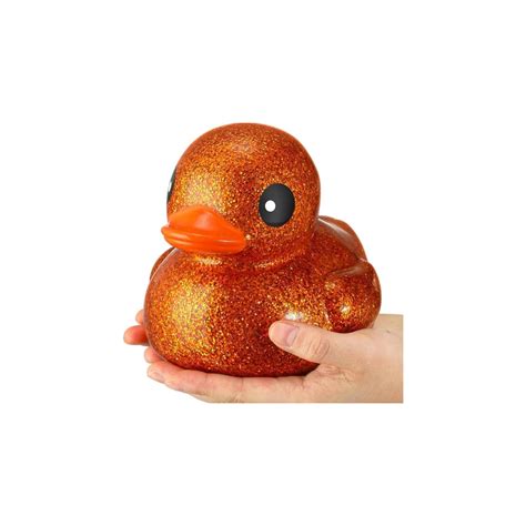 Glitter Rubber Duck Large Squeaking Decorative Duck For Stress Relief