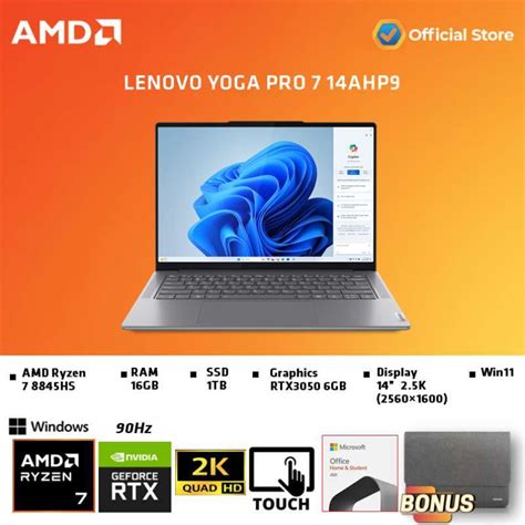 Promo Lenovo Yoga Pro Ahp Touch Ryzen Hs Gb Tb Rtx Gb K Hz Win
