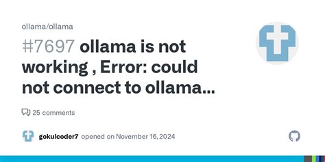 Ollama Is Not Working Error Could Not Connect To Ollama App Is It