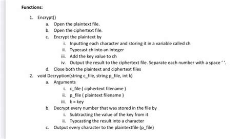 Solved Instructions Part Create A Cryptography Class Chegg