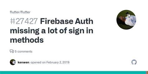 Firebase Auth Missing A Lot Of Sign In Methods Issue Flutter
