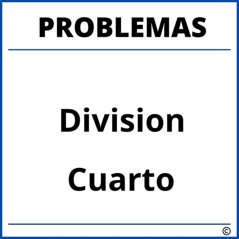 Problemas Matematicos Para Cuarto Grado